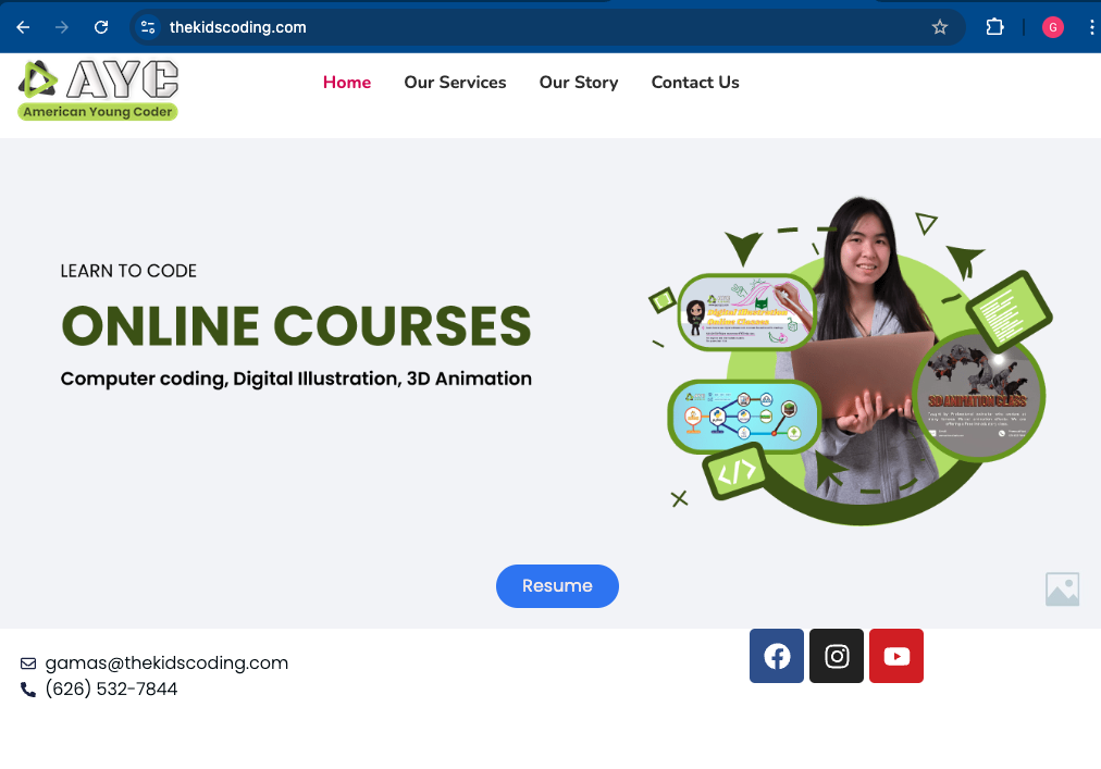 Website Creation - American Young Coder